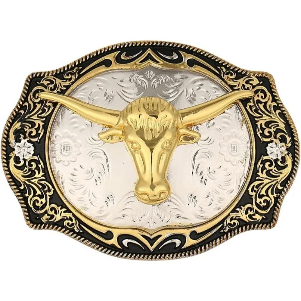 Accessories | Long Horn Bull Belt Buckle Golden Rodeo Texas Cowboy ...